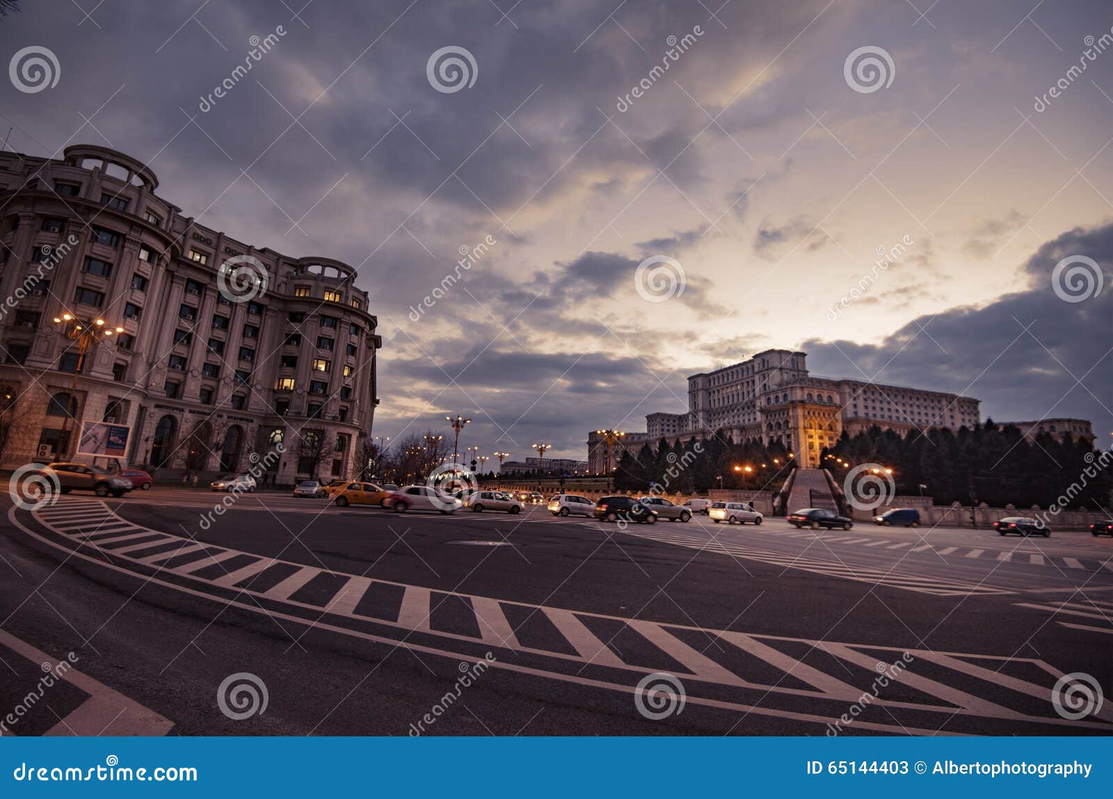 Bucharest cityscape stock image. Image of perspective - 65144403