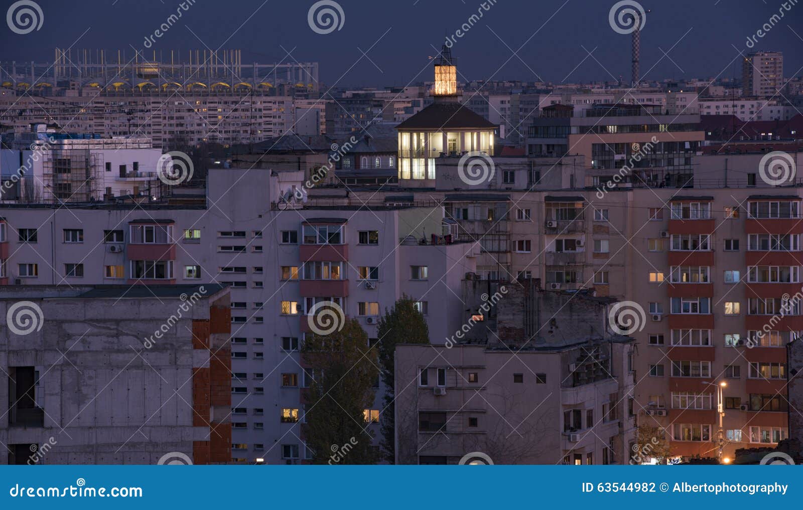 Bucharest cityscape stock photo. Image of dark, bucuresti - 63544982