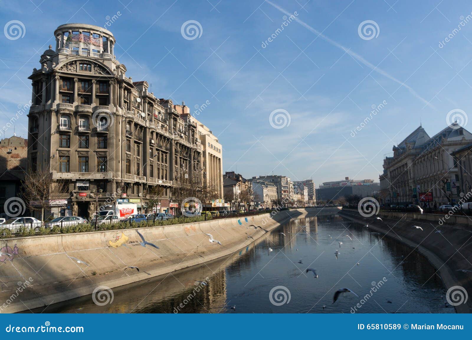 Bucharest - Dambovita River Editorial Stock Image - Image of bucuresti ...