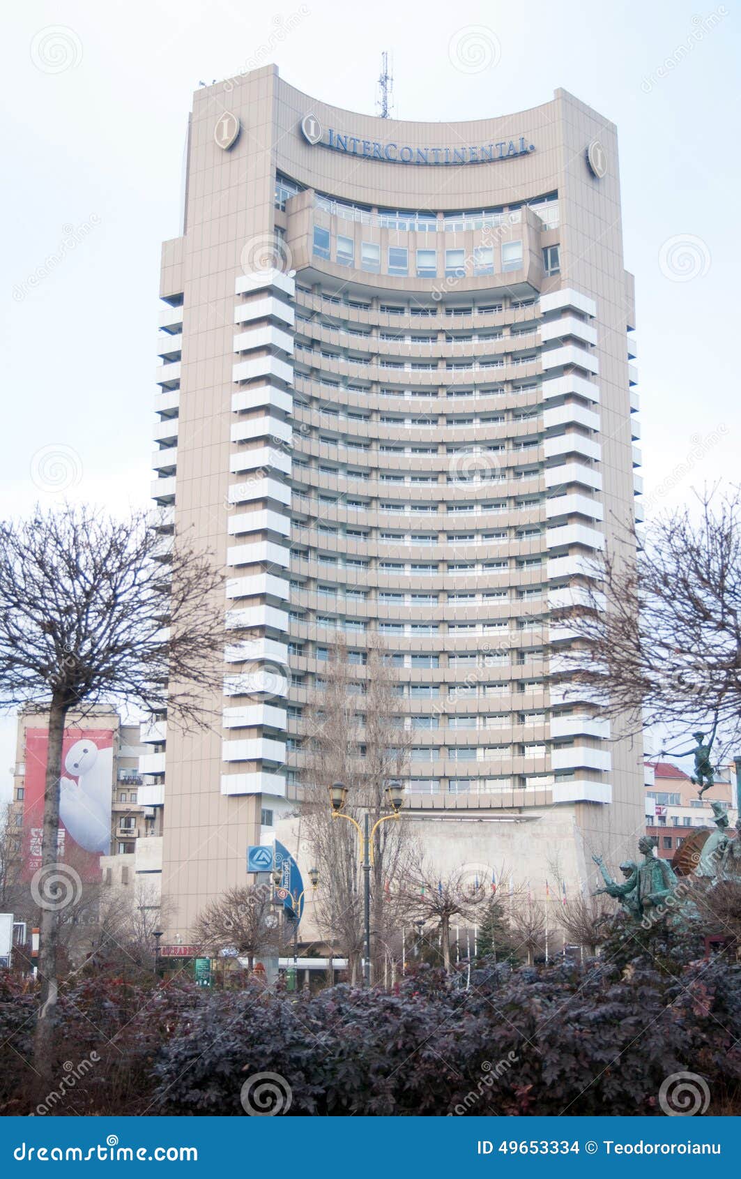 Bucharest Intercontinental Hotel Editorial Stock Image - Image of hotel ...