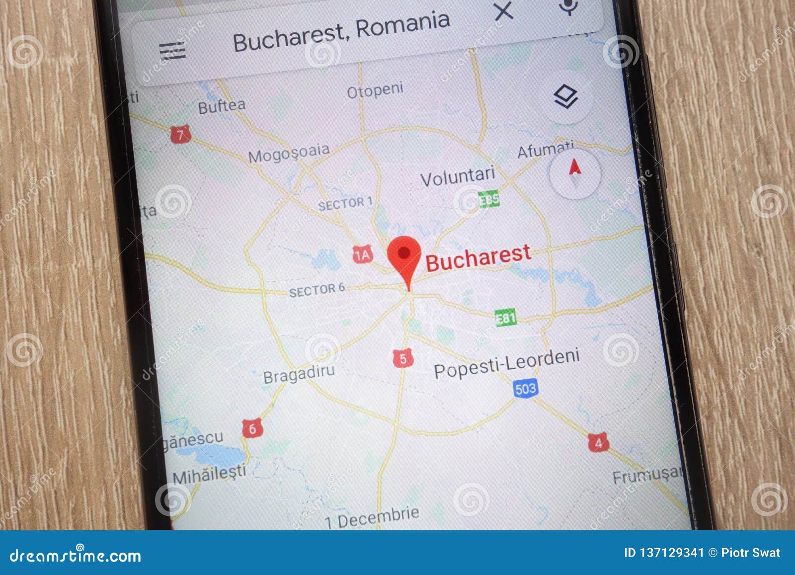 Bucharest Location on Google Maps Displayed on a Modern Smartphone ... Bucharest Location on Google Maps Displayed on a Modern Smartphone ...