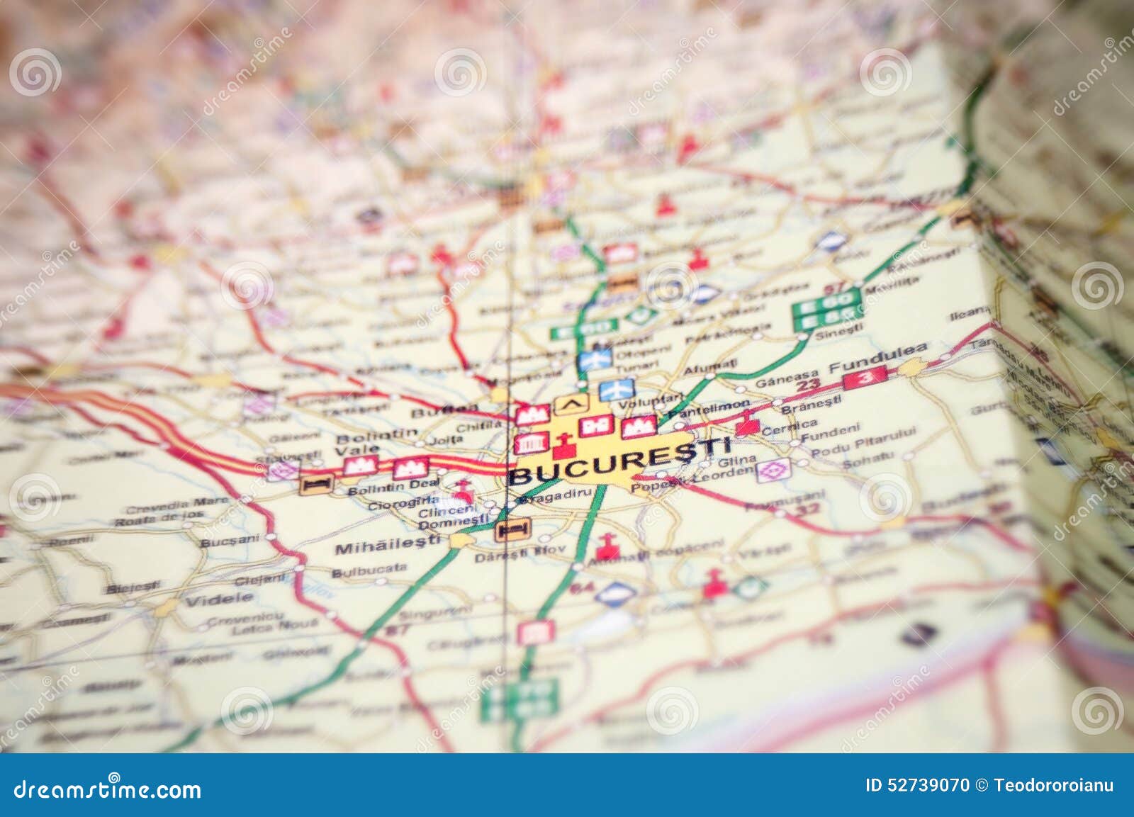 Bucharest on the map stock photo. Image of bucharest - 52739070