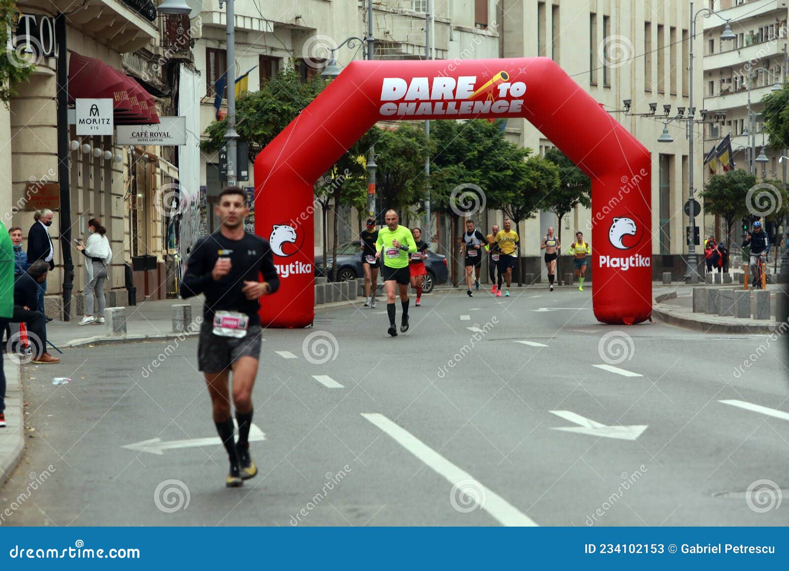 Bucharest Marathon editorial stock photo. Image of exercising - 234102153