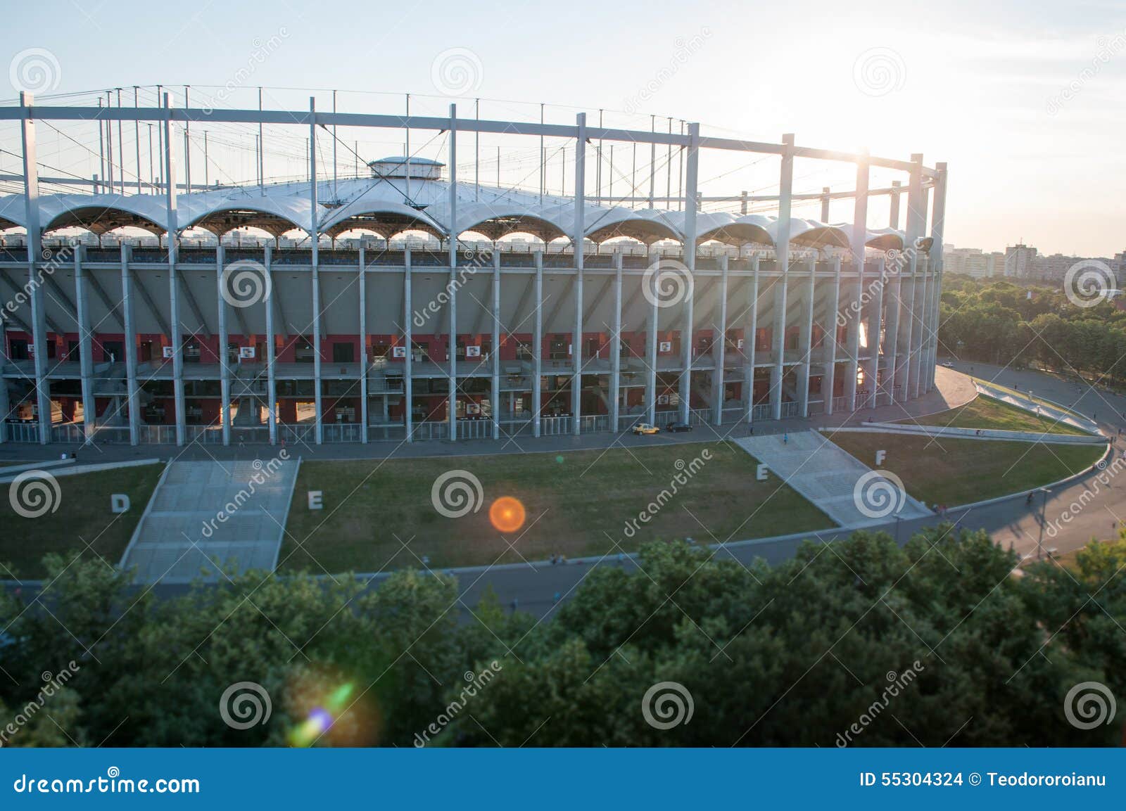 Bucharest national arena editorial stock image. Image of colourful ...