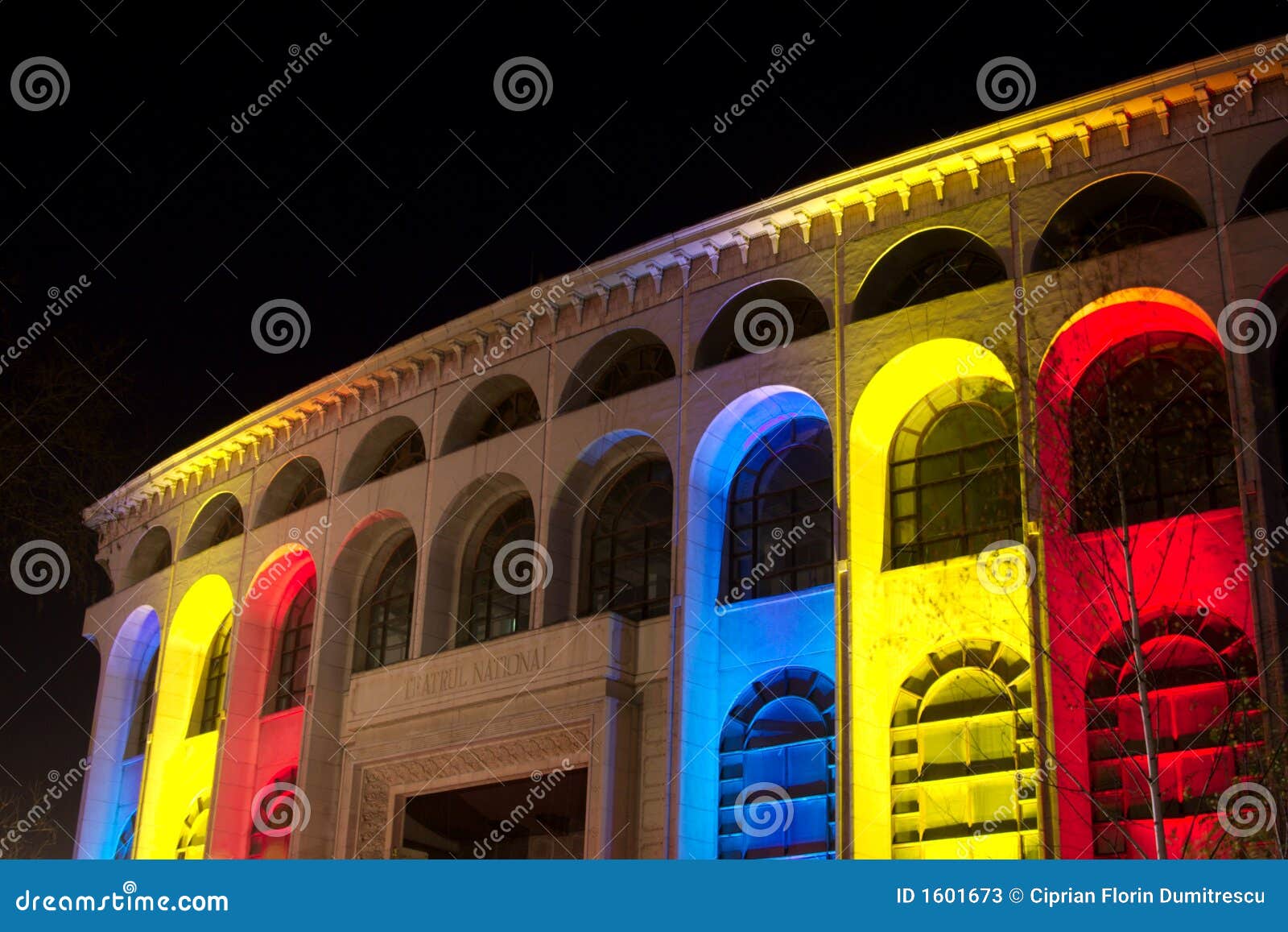 Bucharest National Theatre stock image. Image of theatre - 1601673