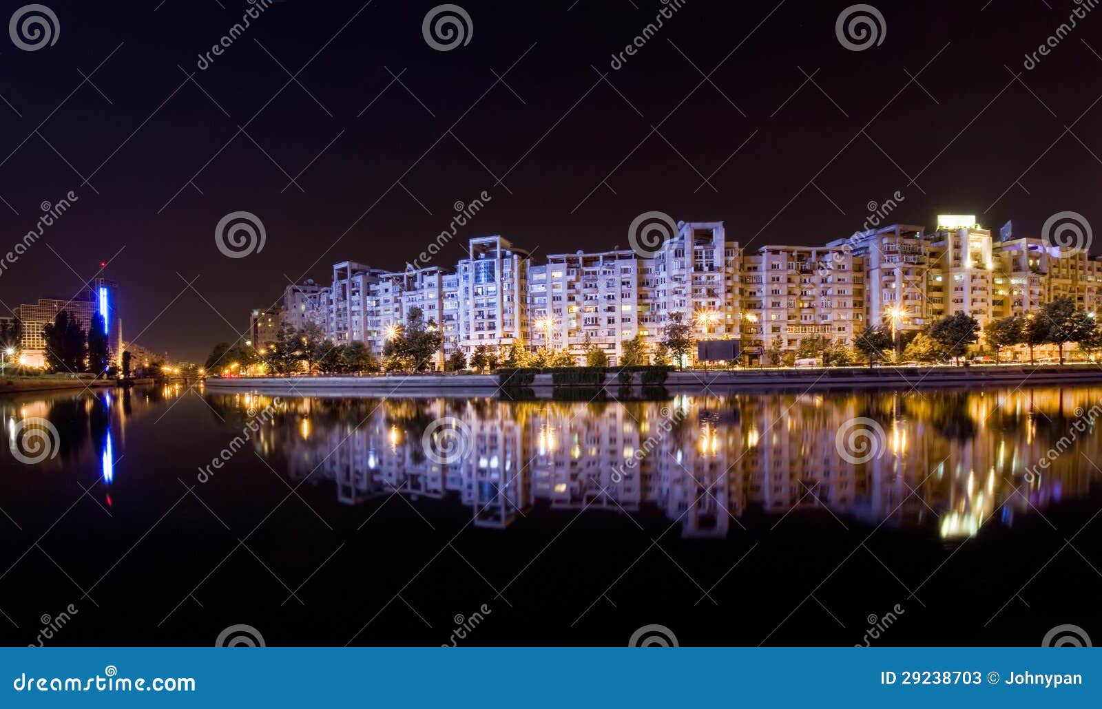 Bucharest at night stock image. Image of water, river - 29238703