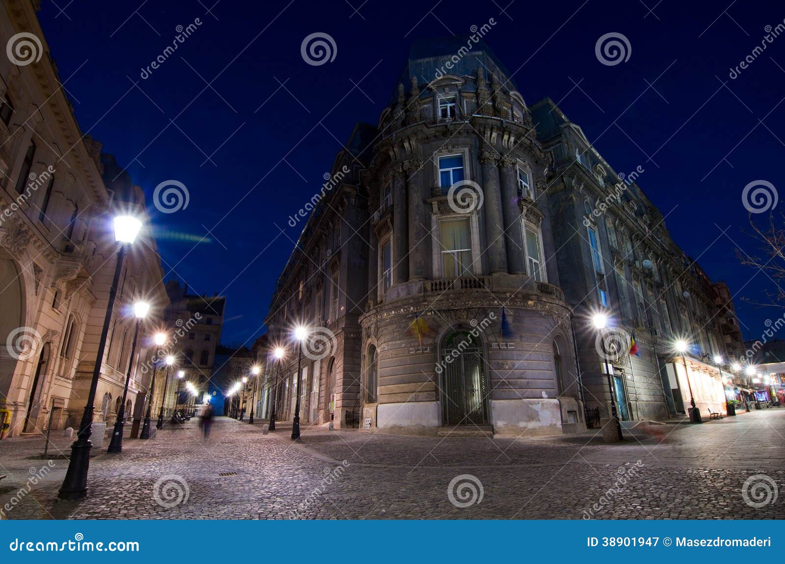 Bucharest by Night - the Historic Centre Stock Image - Image of travel ...