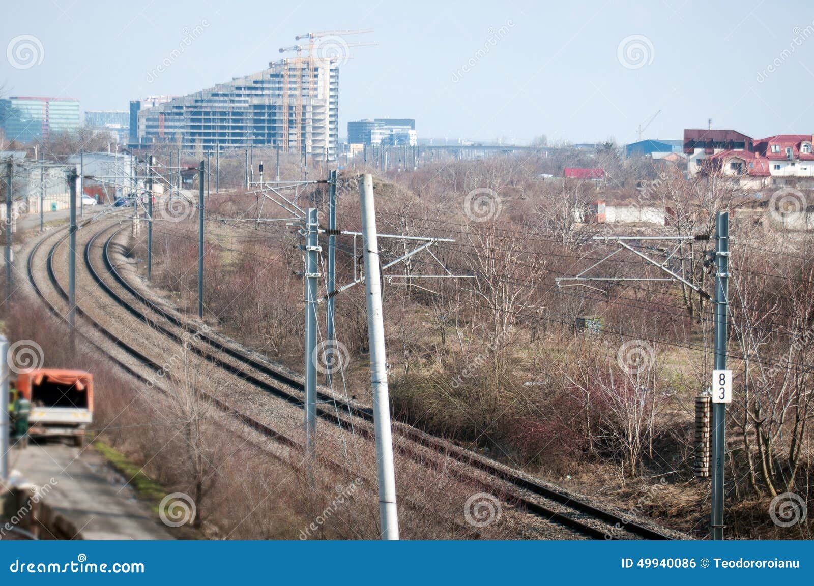 Bucharest north district editorial photo. Image of railroad - 49940086