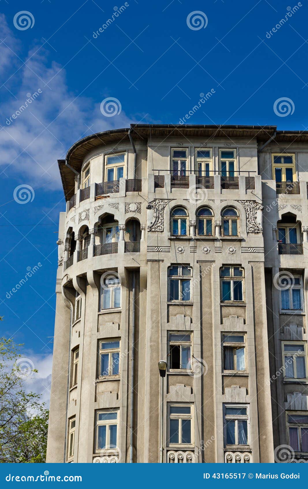 Bucharest old buildings stock image. Image of blue, round - 43165517