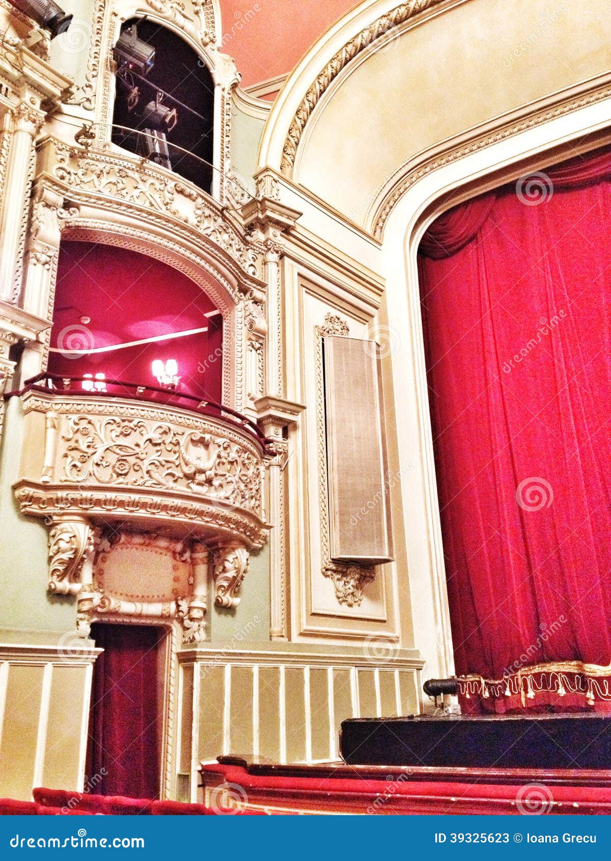 Bucharest Opera House loge stock image. Image of luxury - 39325623