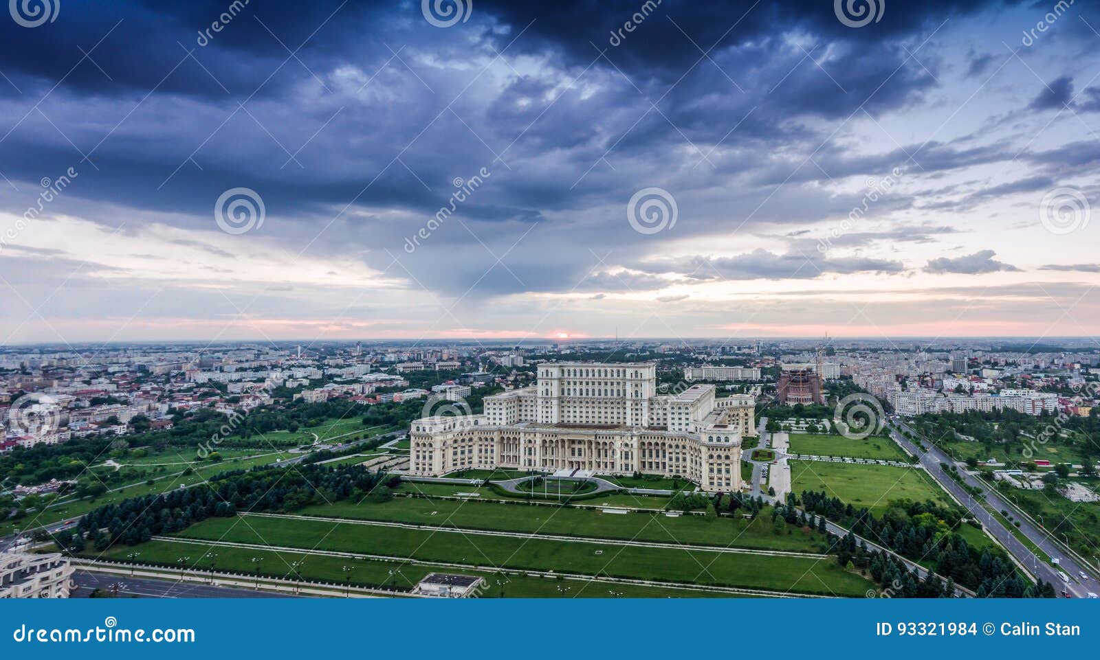 Bucharest Panorama in the City Centre Stock Photo - Image of travel ...