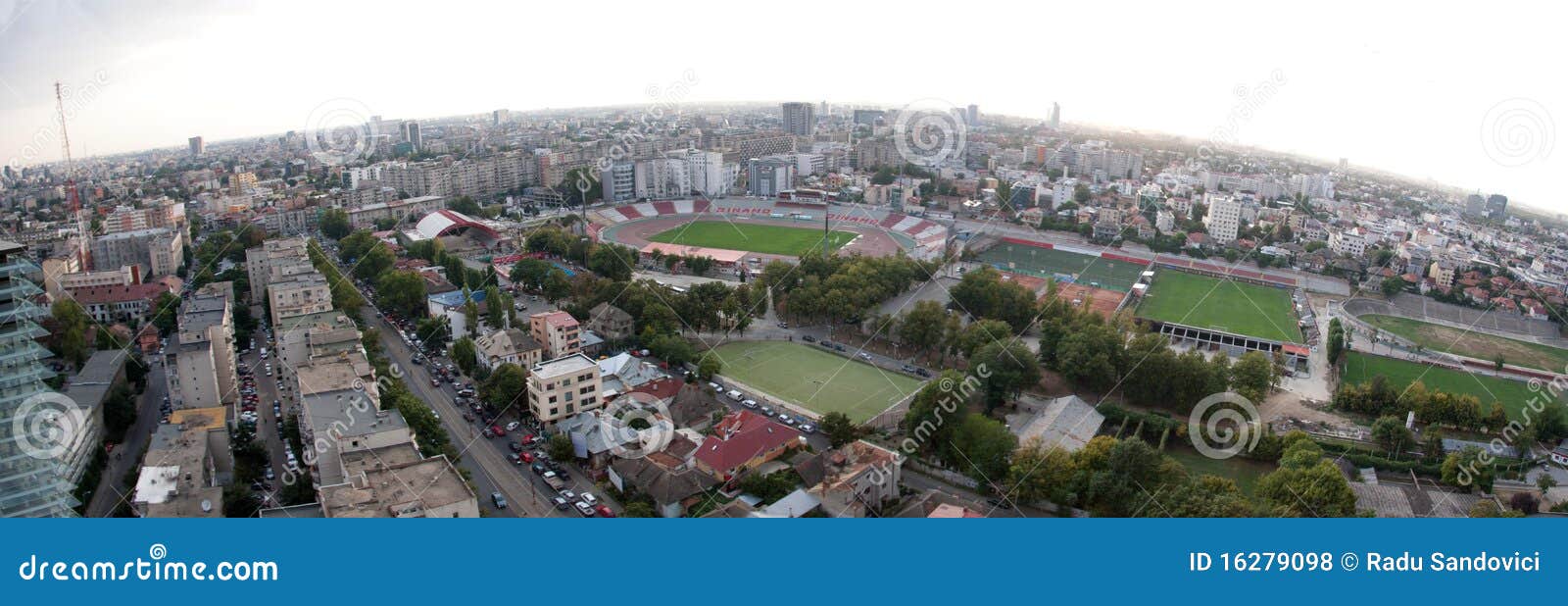 Bucharest Panoramic Aerial View Stock Photo - Image of panoramic ...