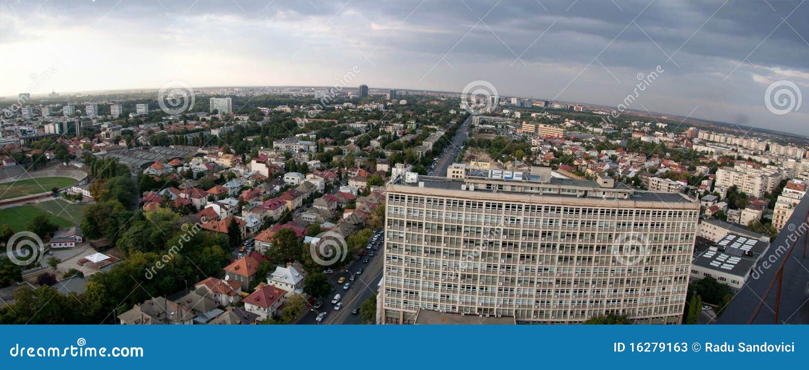 Bucharest Panoramic Aerial View Stock Image - Image of bucharest, city ...