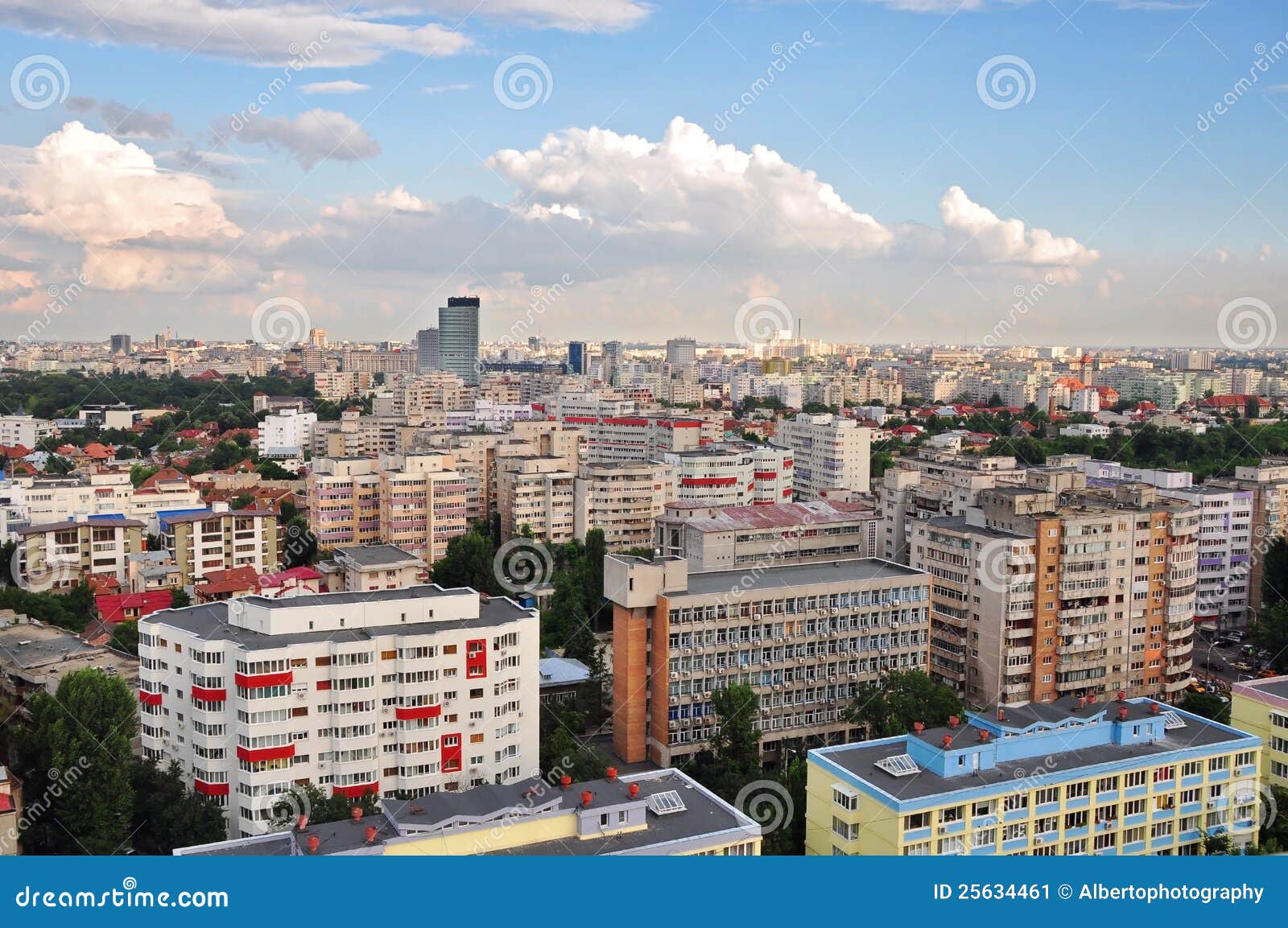 Bucharest panoramic view 2 stock image. Image of bucuresti - 25634461