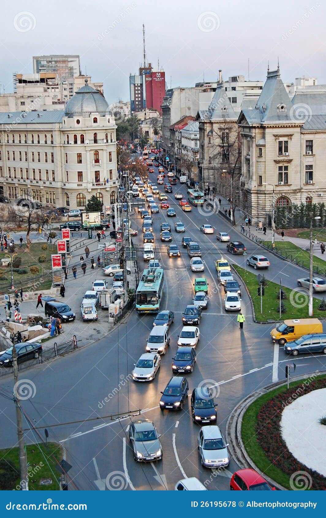 Bucharest panoramic view editorial stock photo. Image of horizon - 26195678