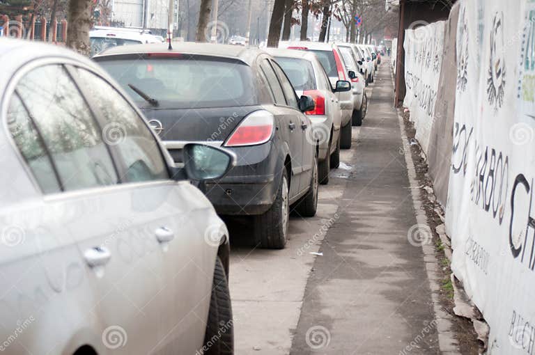 Bucharest parking editorial photography. Image of industry - 49653322