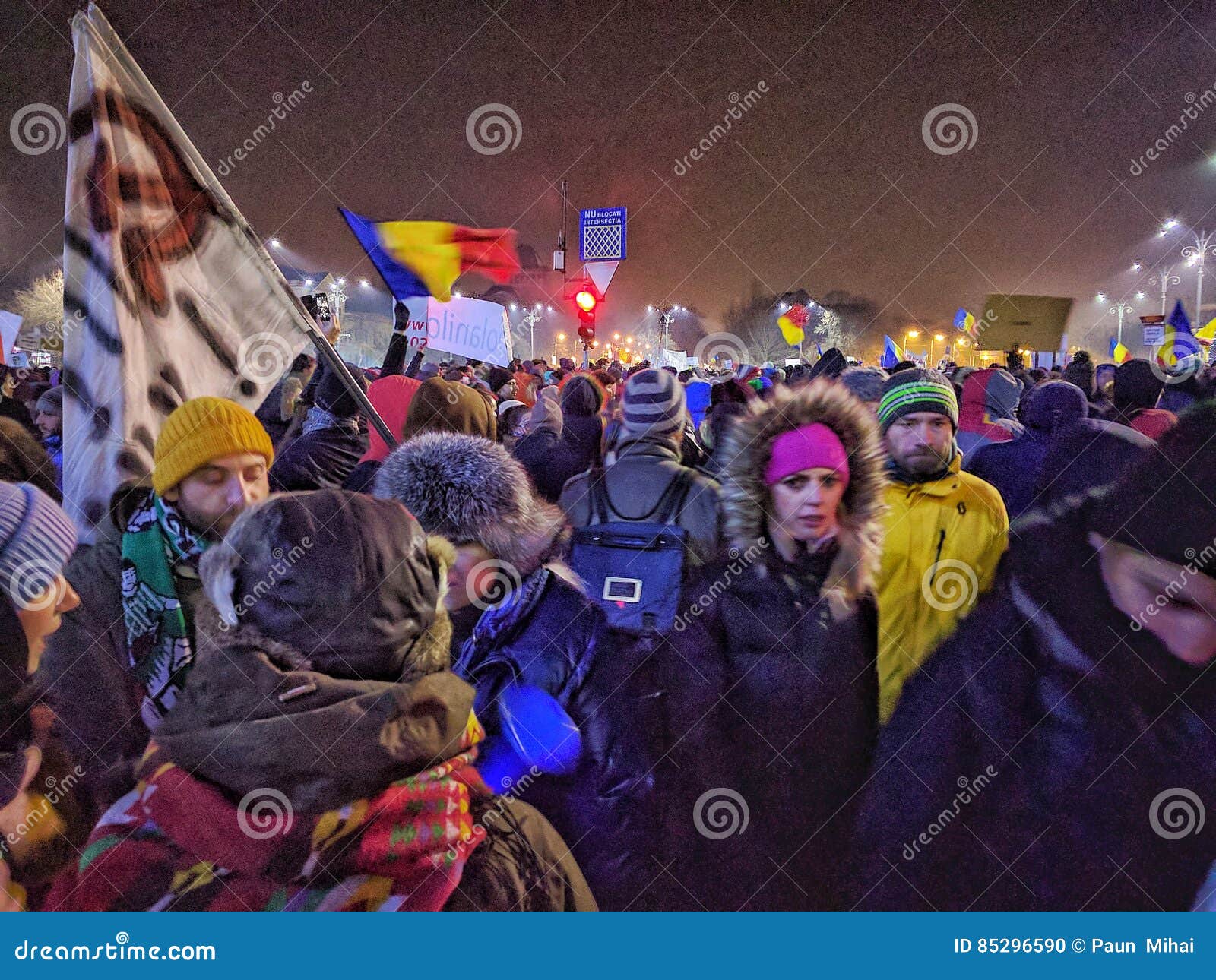 Bucharest Protest January 2017 Piata Victoriei Editorial Image - Image ...