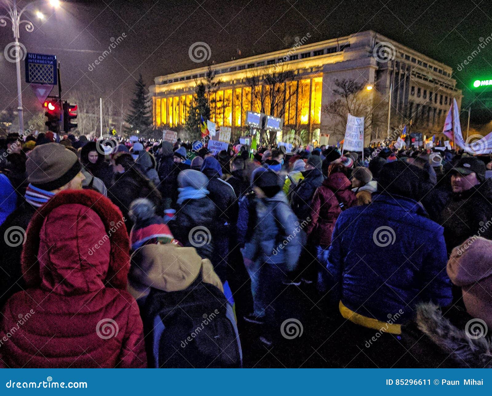 Bucharest Protest January 2017 Piata Victoriei Editorial Photo - Image ...