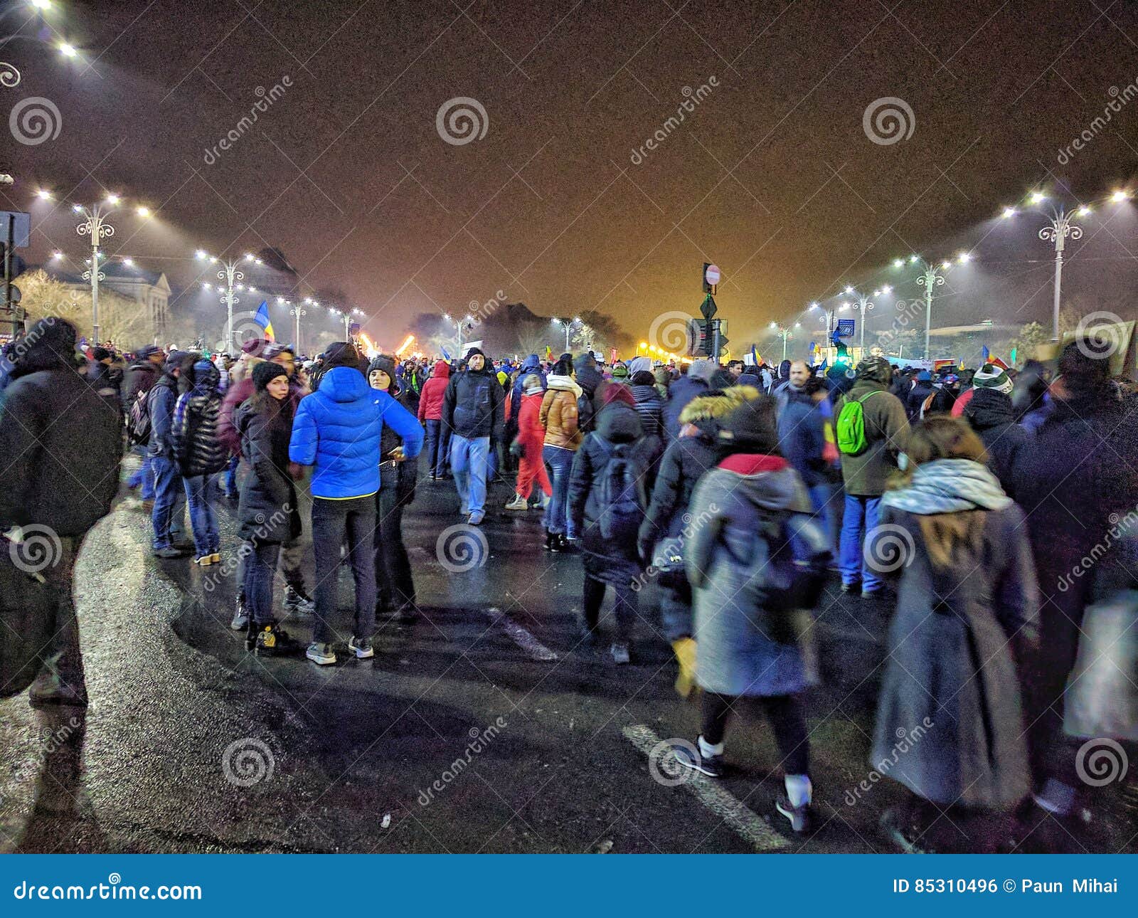 Bucharest Protest January 2017 Piata Victoriei Editorial Photo - Image ...