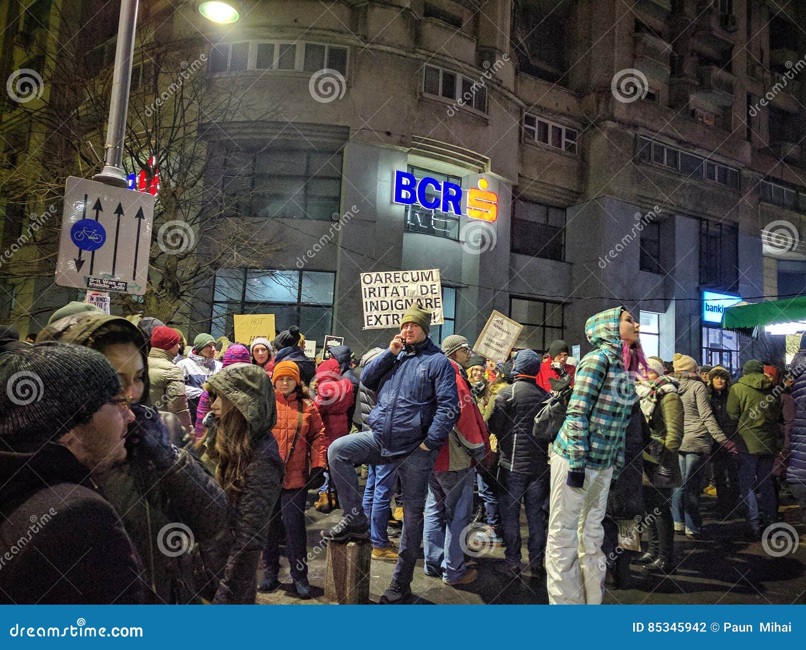 Bucharest Protest January 2017 Piata Victoriei Editorial Photography ...