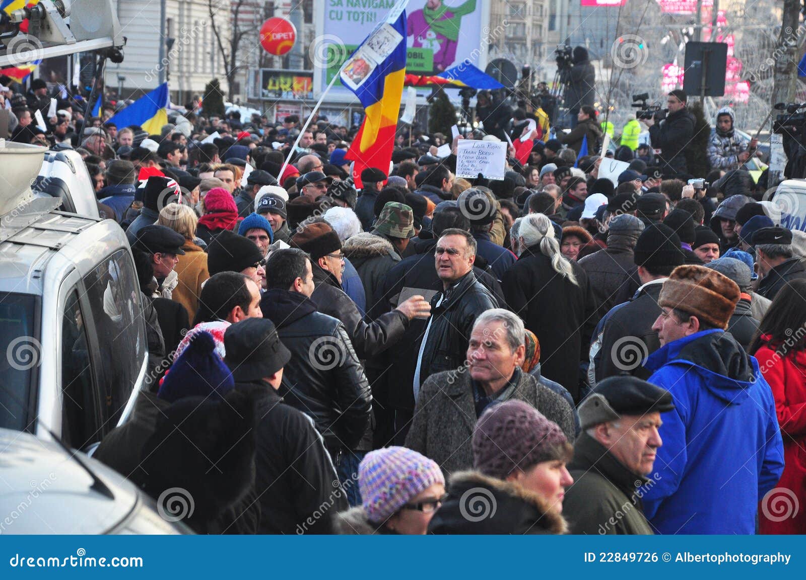 Bucharest Protest - University Square 1 Editorial Photo - Image of ...