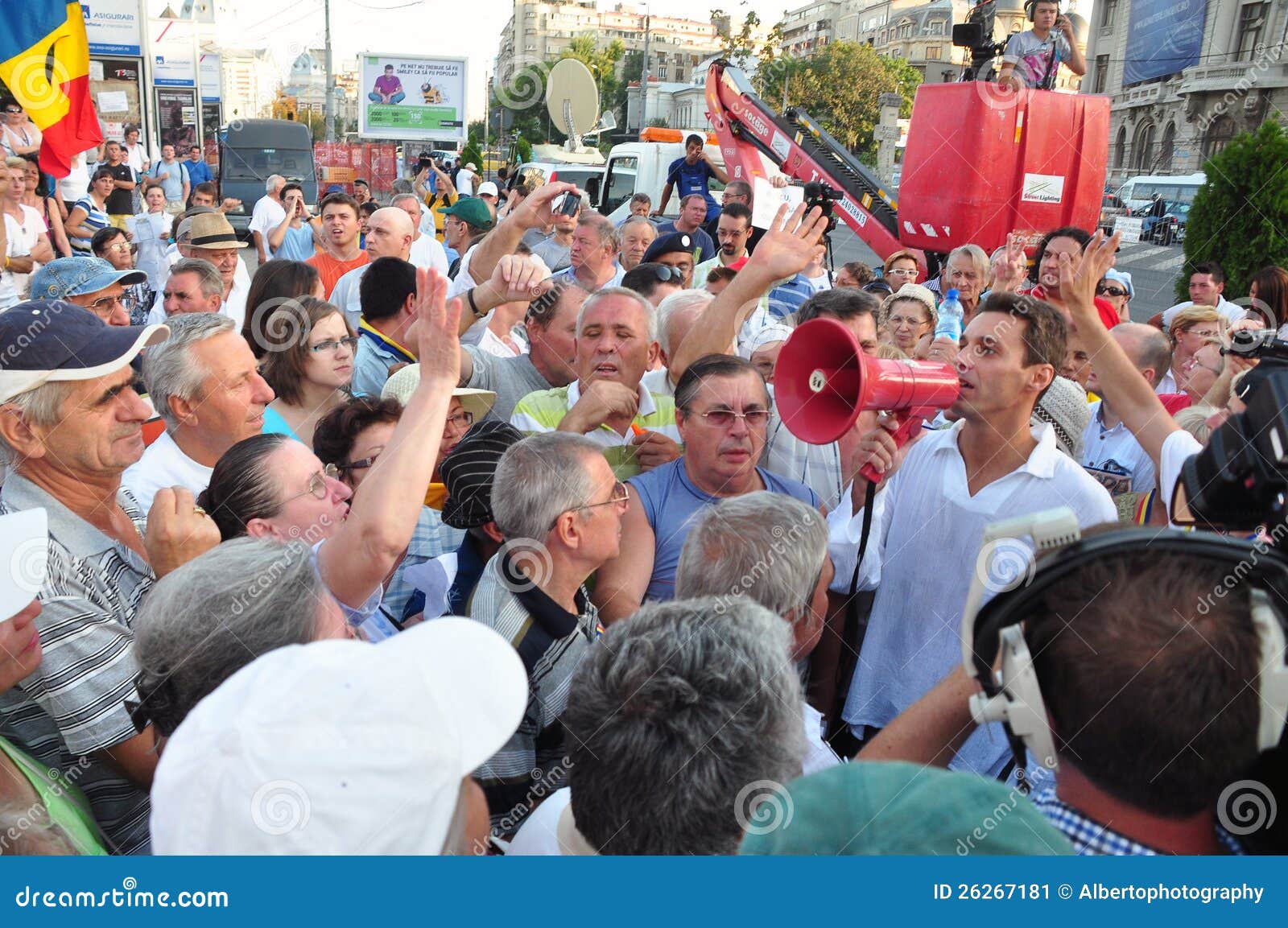Bucharest Protests - Mircea Badea Talk To Crowd Editorial Photo - Image ...