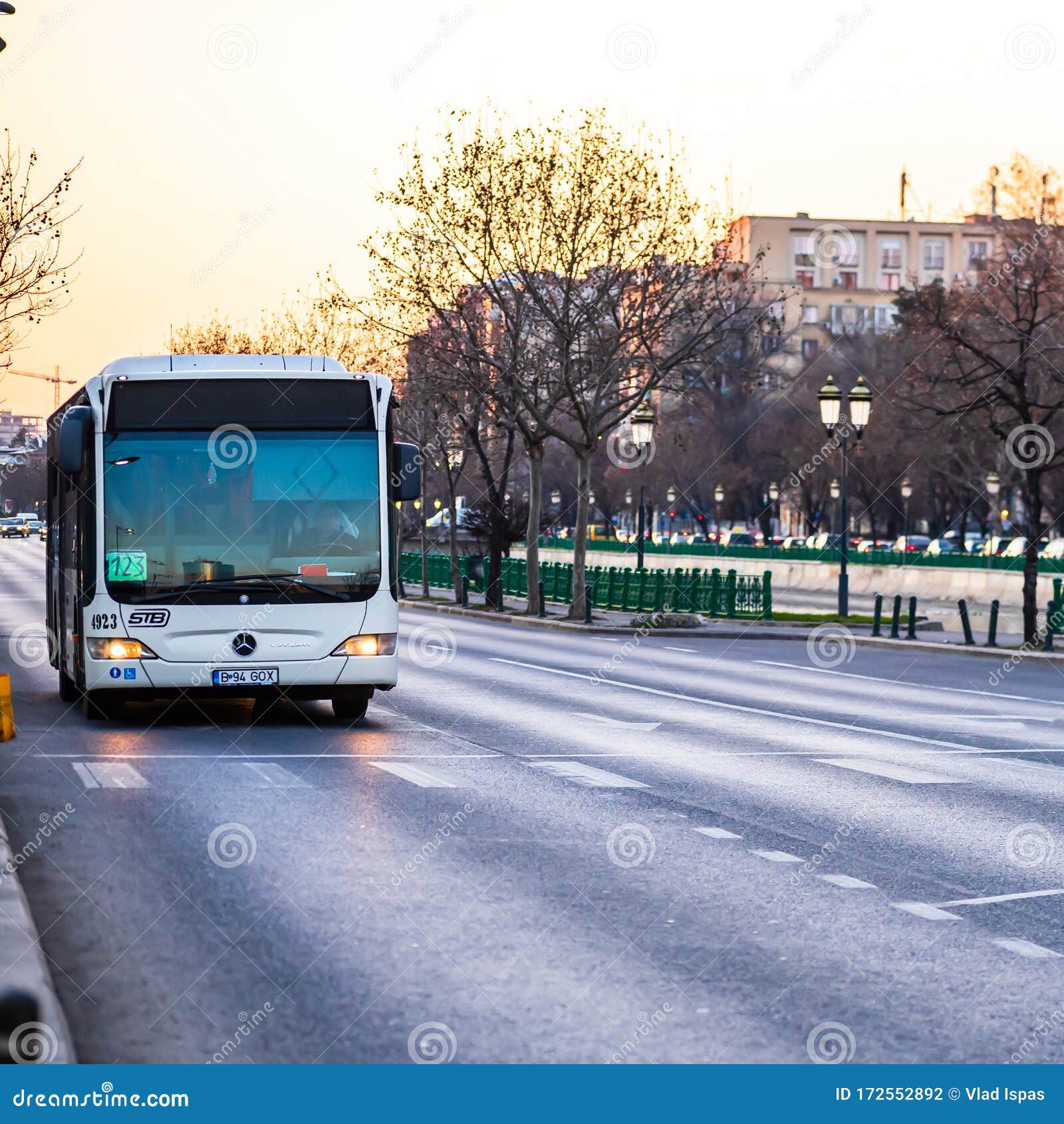 Bucharest Public Transportation STB Bus in Traffic Bucharest, Romania ...