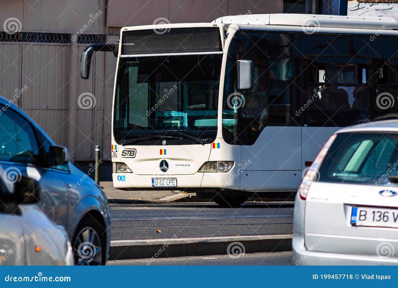 Bucharest Public Transportation STB Bus in Traffic Bucharest, Romania ...