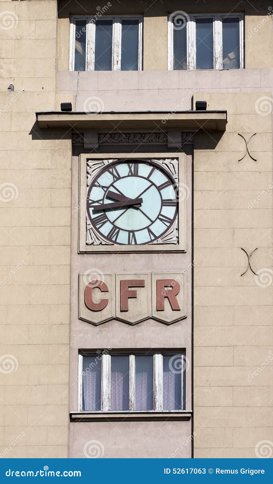 Bucharest Railway Station Clock - RAW Format Editorial Stock Photo ...