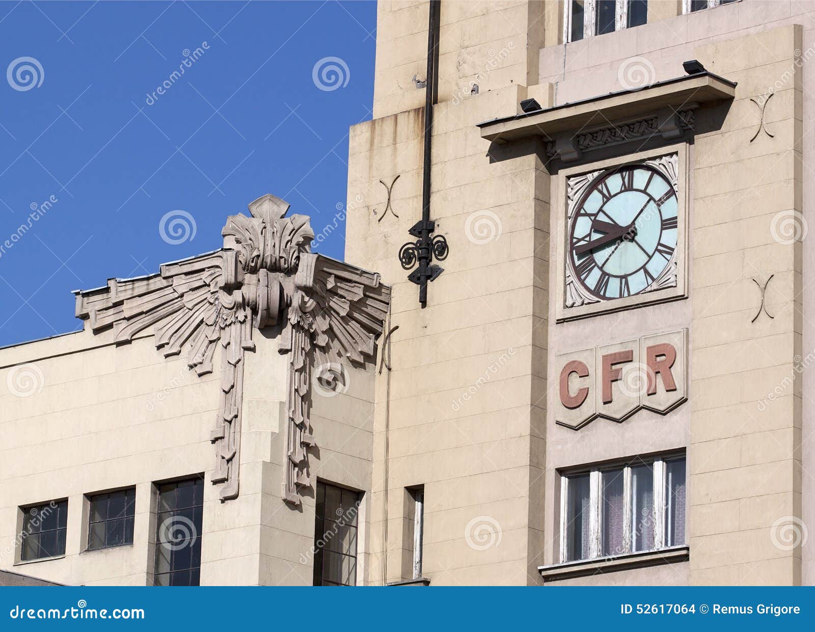 Bucharest Railway Station Clock - RAW Format Editorial Stock Image ...