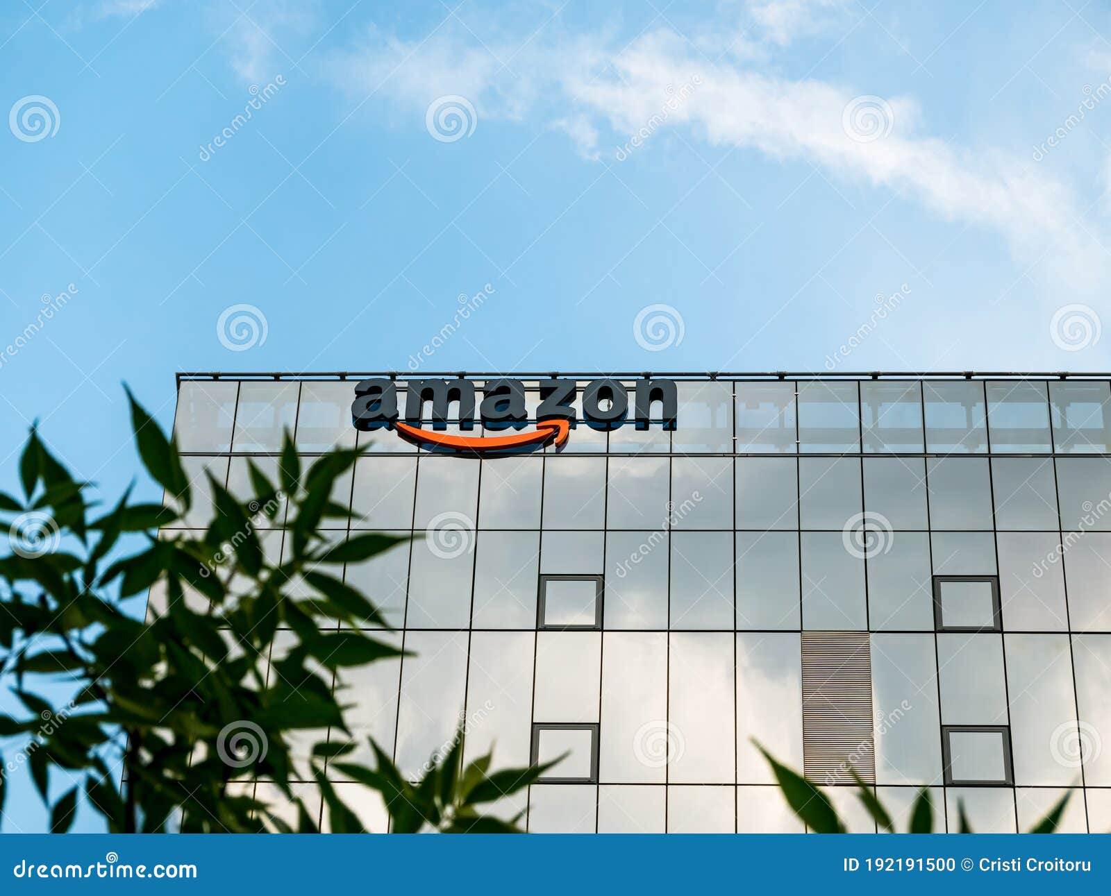 Bucharest/Romania - 07.18.2020: Amazon Logo and Headquarters in ...