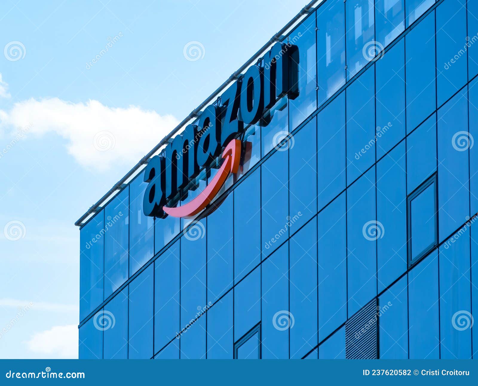 Amazon Logo and Headquarters in Bucharest. Amazon Offices in Romania ...