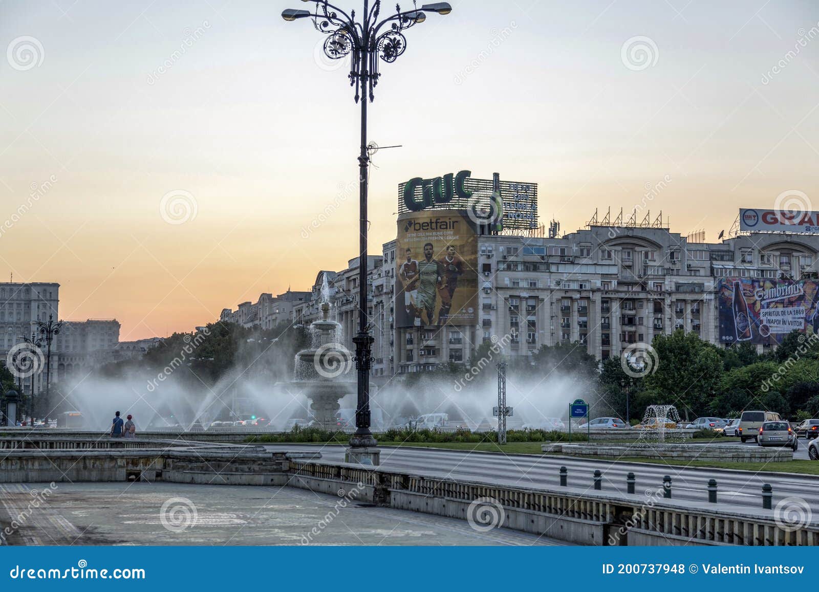 View of Unirii Boulevard in the Center of Bucharest Editorial Stock ...