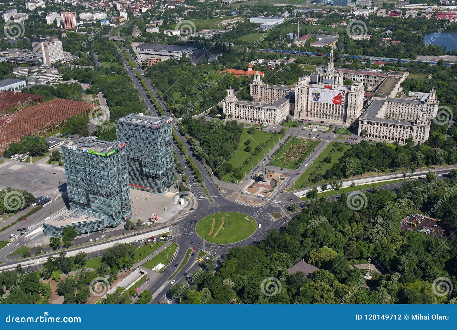 Bucharest, Romania, May 15, 2016: Aerial View of Casa Presei Libere in ...
