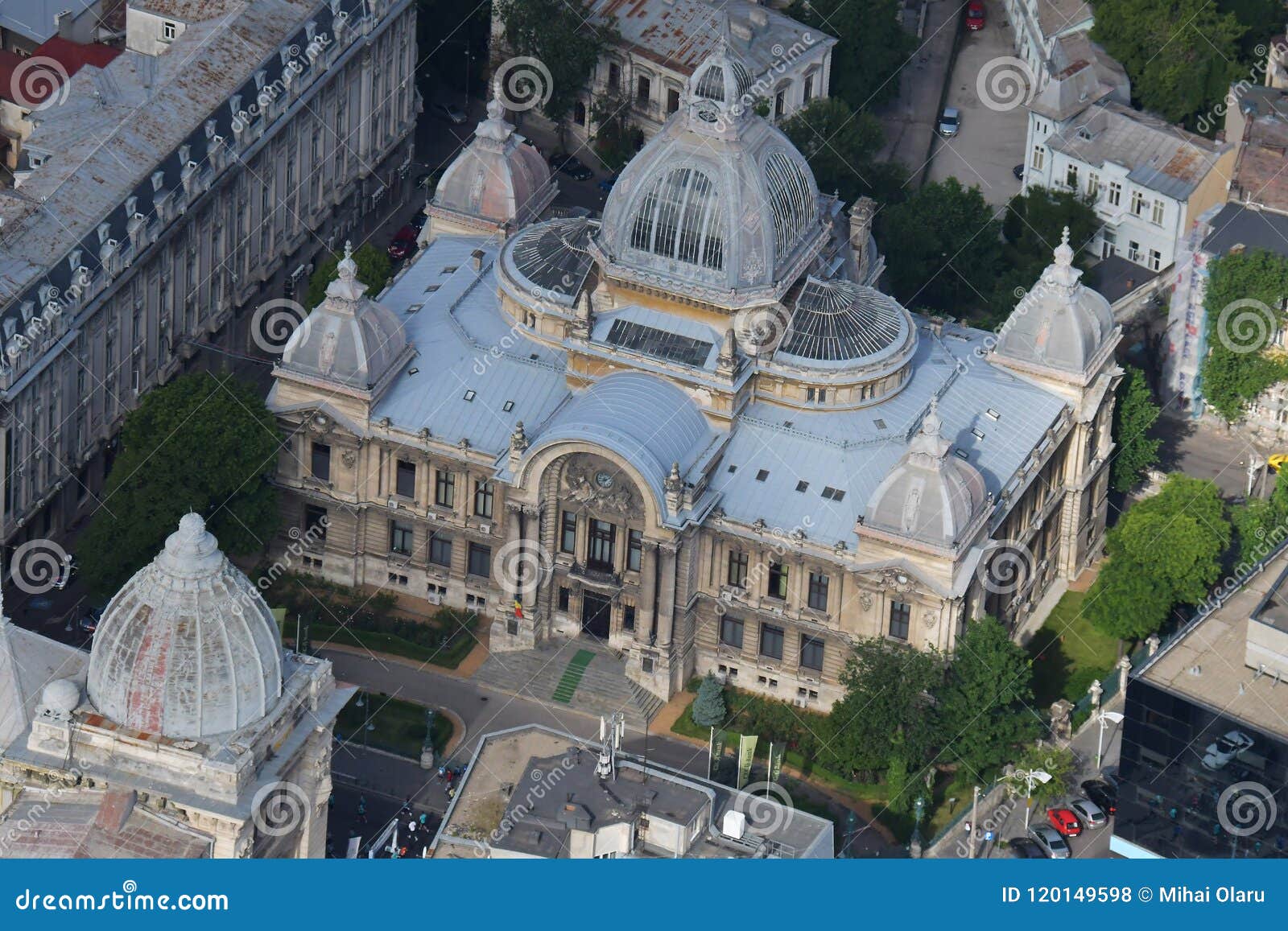 Bucharest, Romania, May 15, 2016: Aerial View of CEC Palace Editorial ...