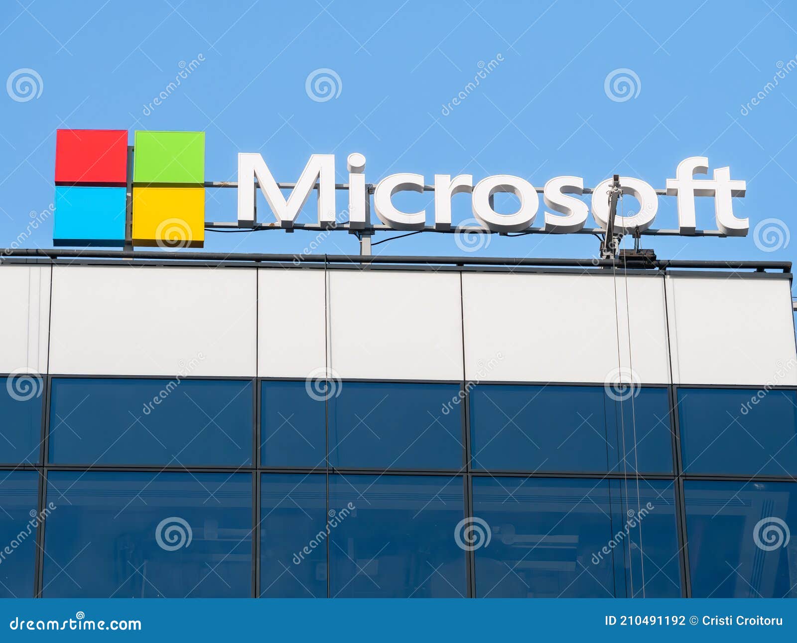 New Microsoft Campus Office Building in Bucharest Editorial Photography ...