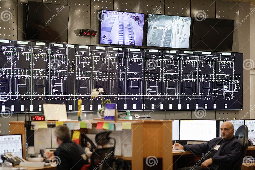 Dispatch Centre of the Bucharest Underground System during a Doors Open Day for the Public ...