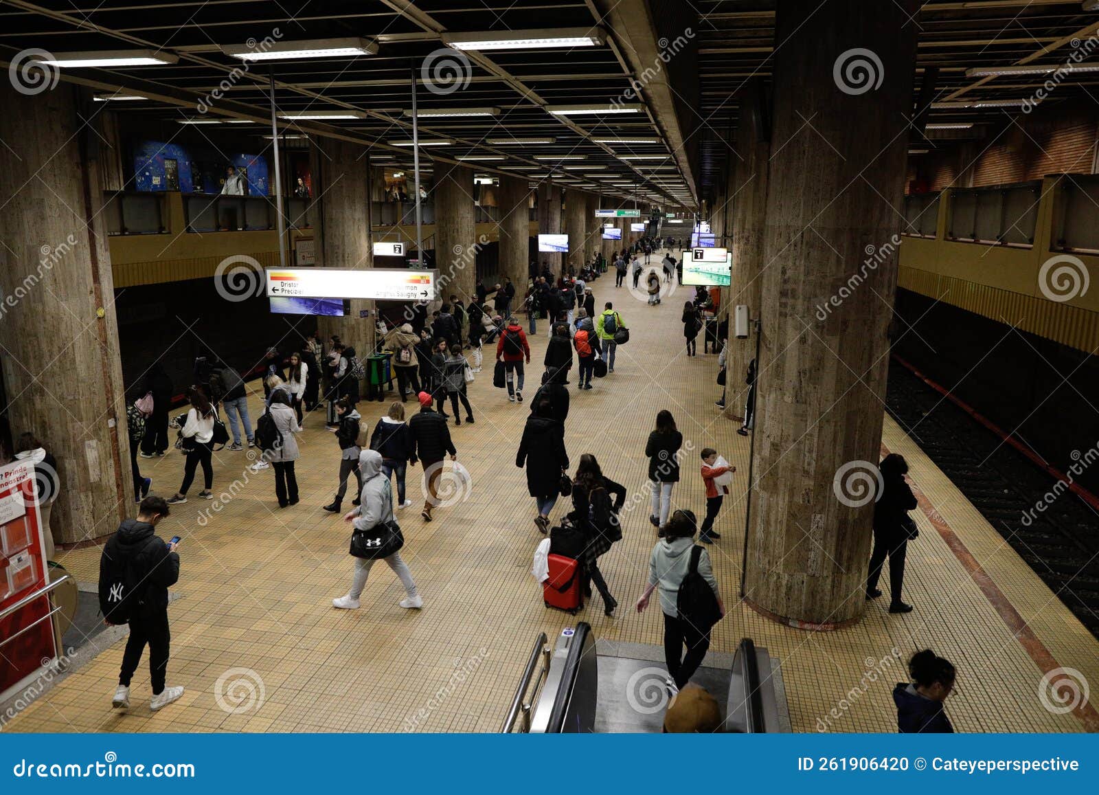 Unirii 1 Metro Station of the Bucharest Underground System Editorial ...