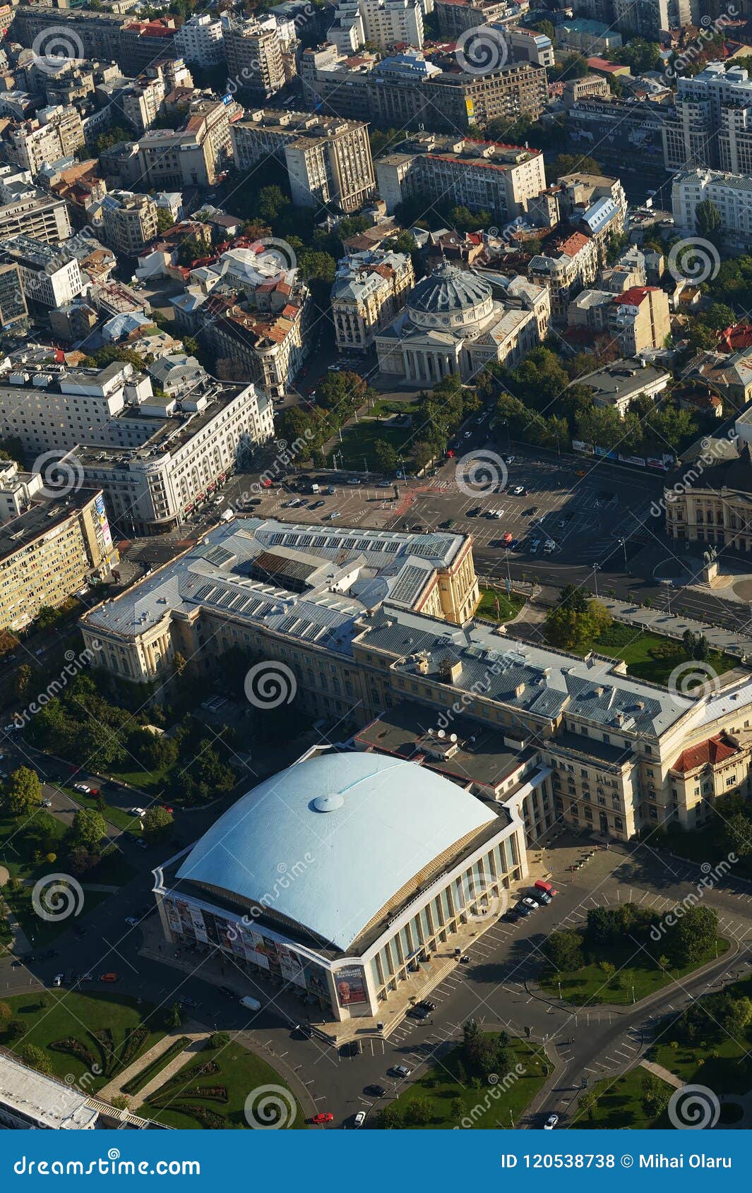 Bucharest, Romania, October 4, 2015: Aerial View of Sala Palatului ...
