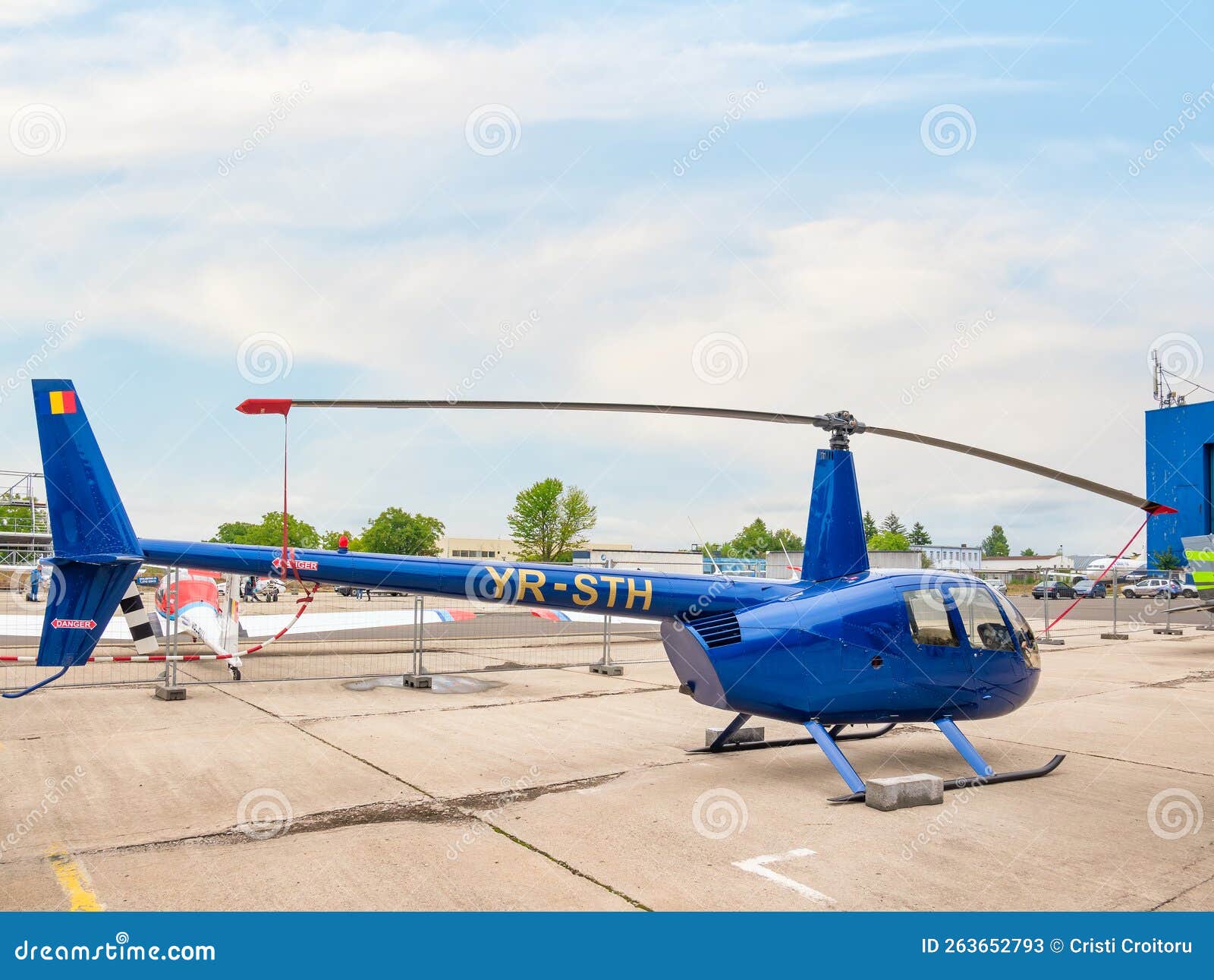 Robinson R44 Clipper II Hellicopter Parked on the Platform Editorial ...