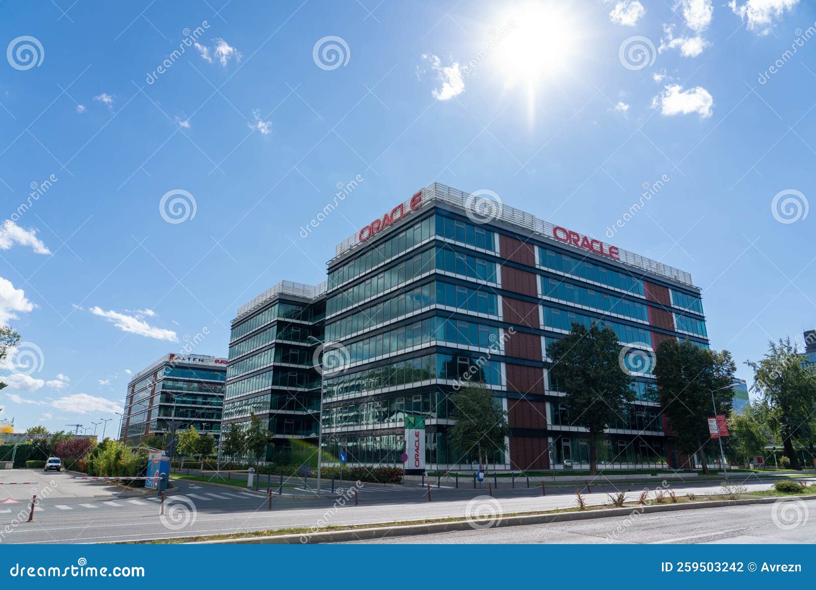 Bucharest, Romania - 10.02.2022: Oracle Headquarter Building In ... Bucharest, Romania - 10.02.2022: Oracle Headquarter Building In ...