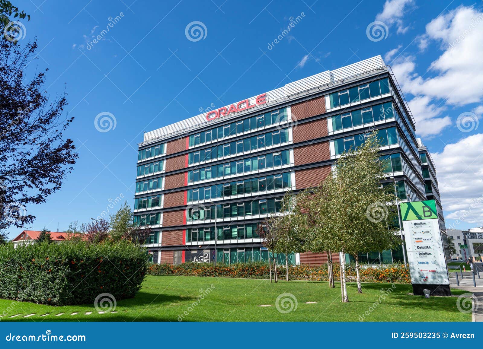 Bucharest, Romania - 10.02.2022: Oracle Headquarter Building in ... Bucharest, Romania - 10.02.2022: Oracle Headquarter Building in ...