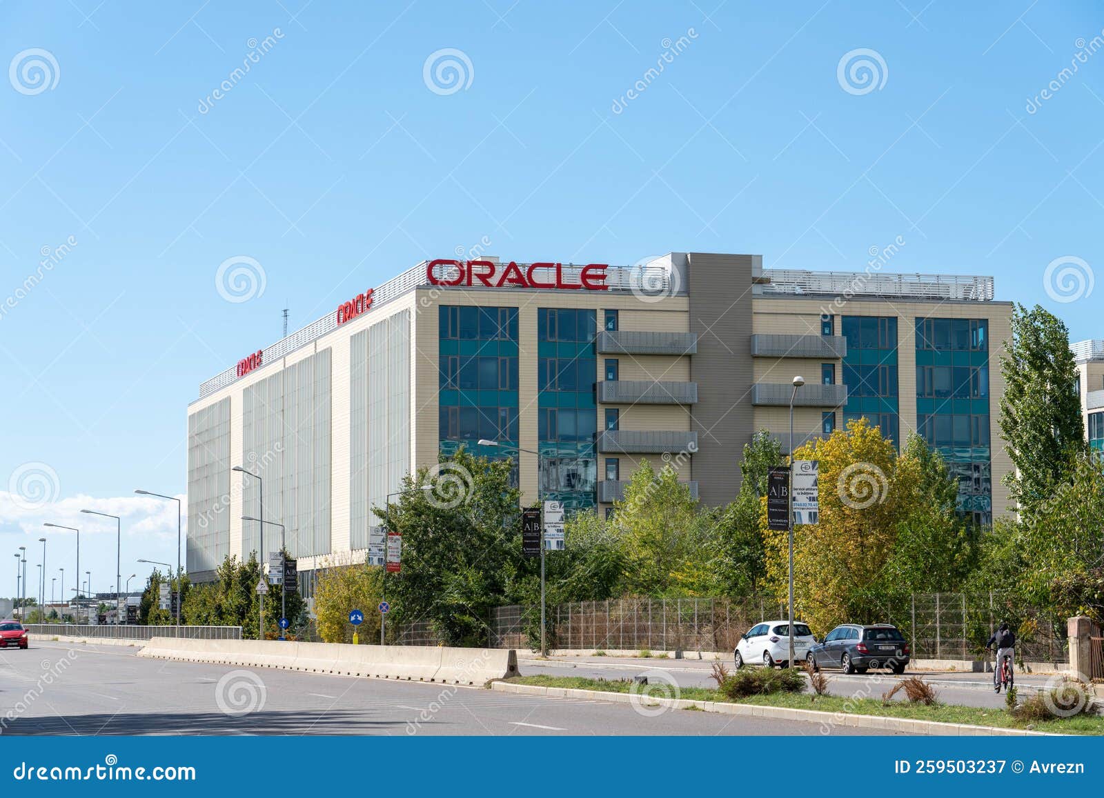 Bucharest, Romania - 10.02.2022: Oracle Headquarter Building in ... Bucharest, Romania - 10.02.2022: Oracle Headquarter Building in ...