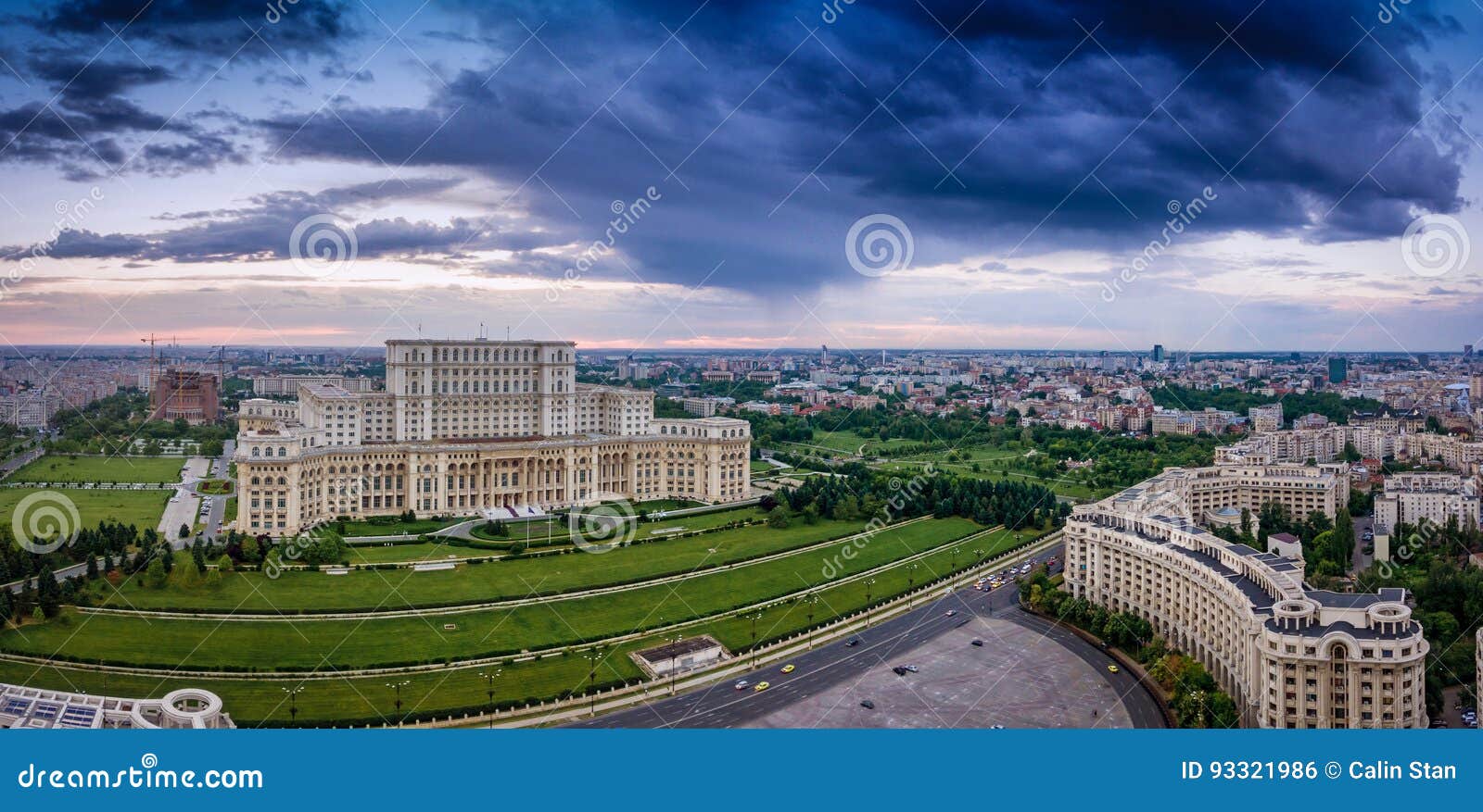 Bucharest Romania panorama stock photo. Image of tourism - 93321986