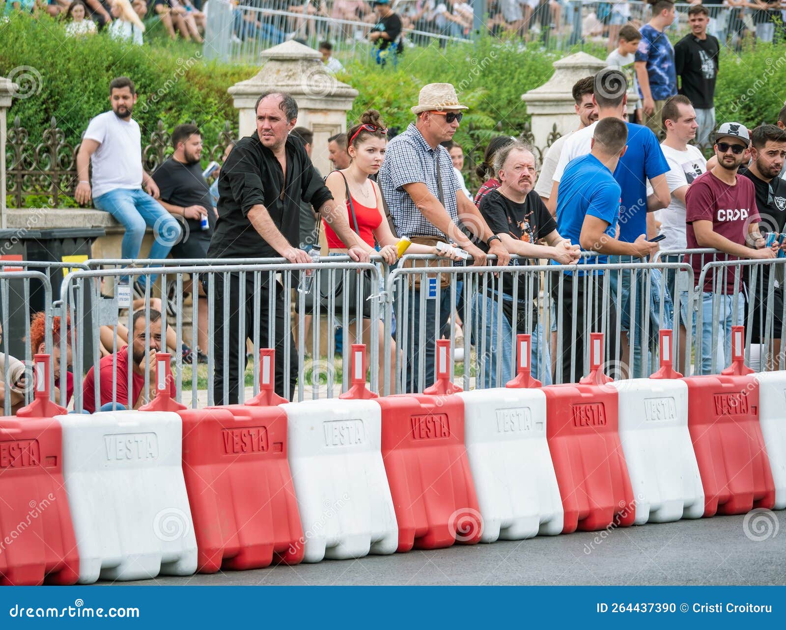 Spectators Behind the Security Fence at a Formula 1 Race Editorial ...