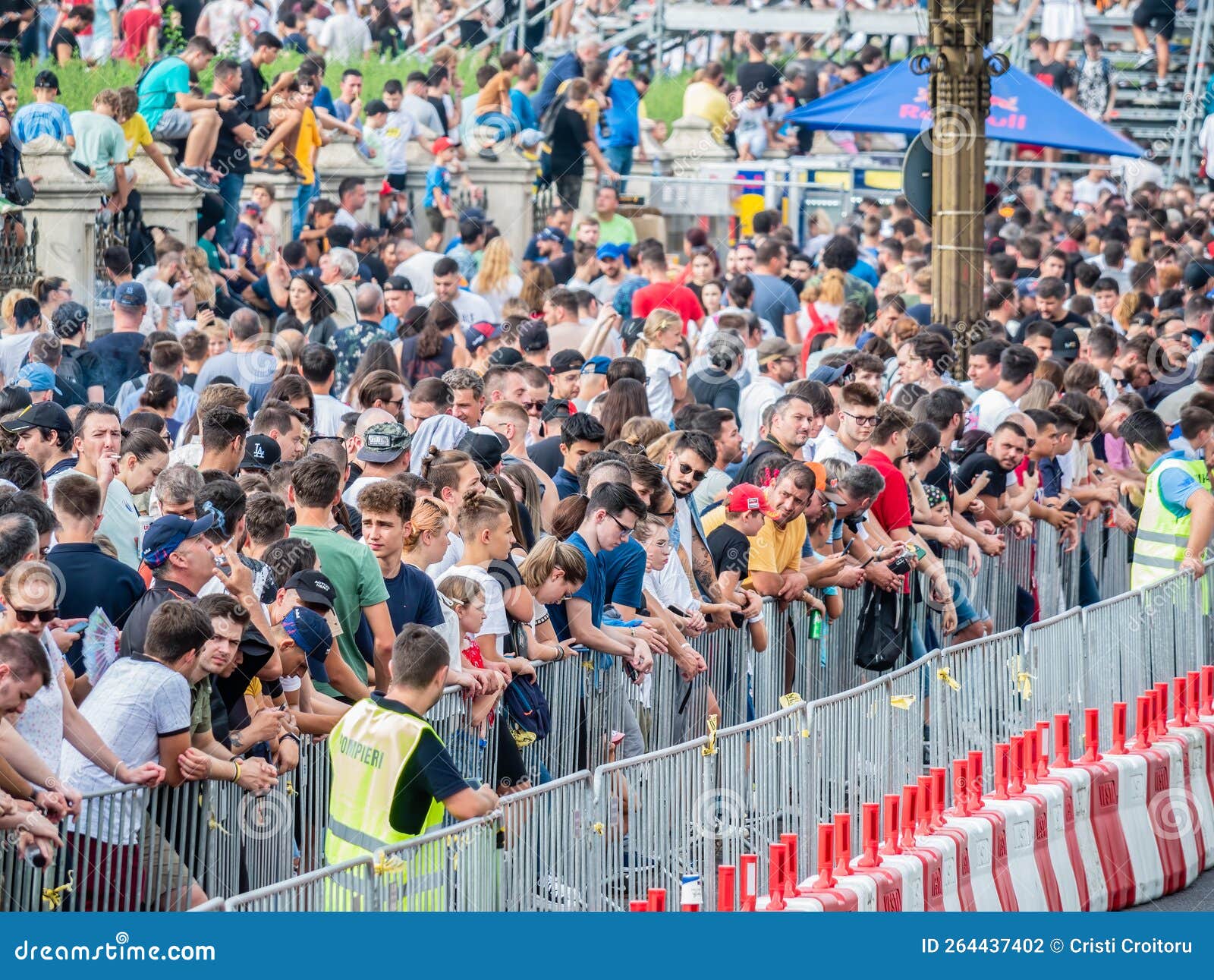 Spectators Behind the Security Fence at a Formula 1 Race Editorial ...