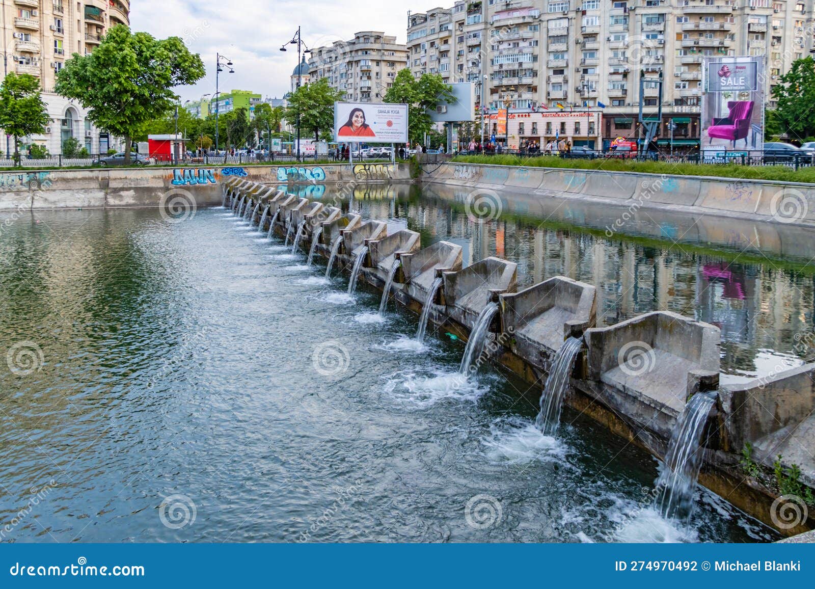 Bucharest, Romania. View with a Hydrotechnical Structure on the ...