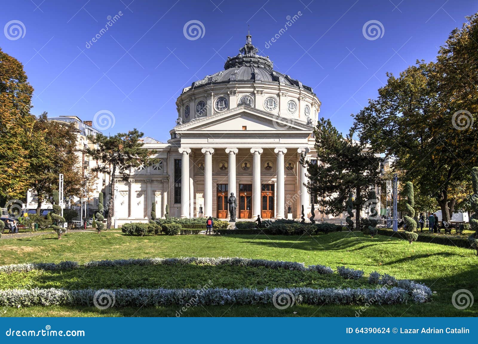 Bucharest, Romanian Athenaeum Stock Photo - Image of hall, athenaeum ...