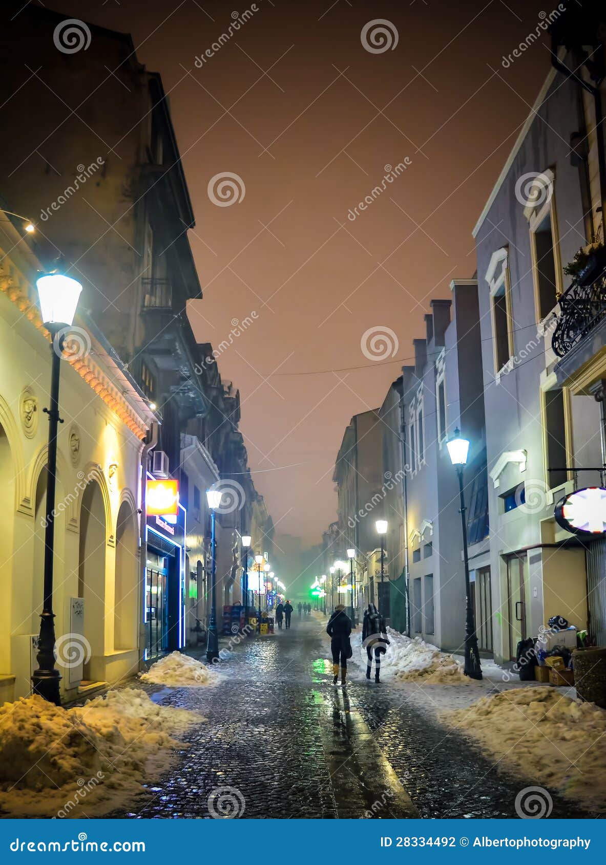A Bucharest S Street by Night Editorial Photography - Image of historic ...