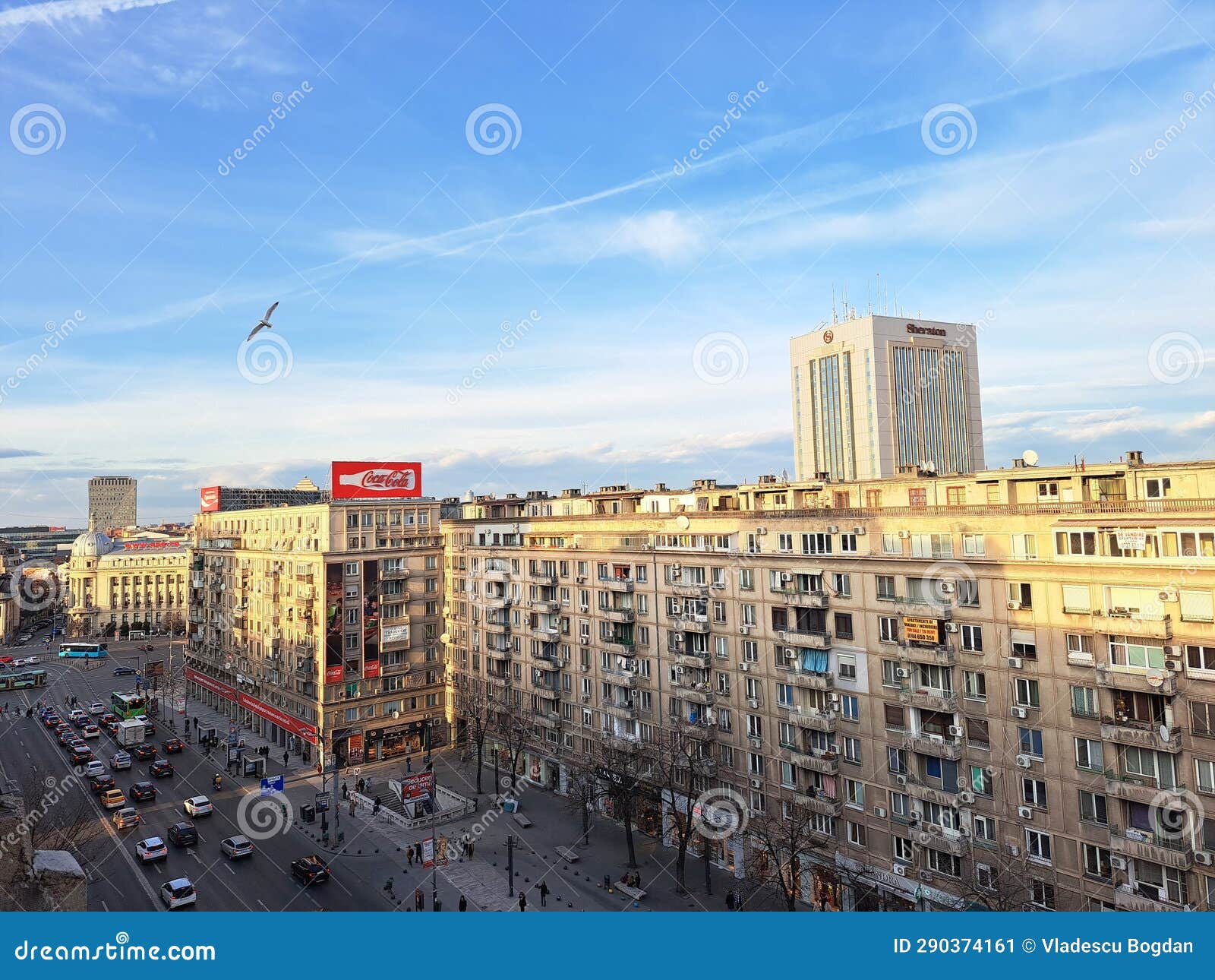 Bucharest skyline editorial photo. Image of urban, skyline - 290374161
